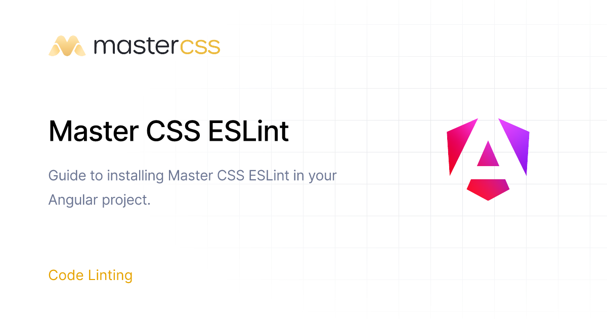 Install Master CSS ESLint in Angular - Master CSS